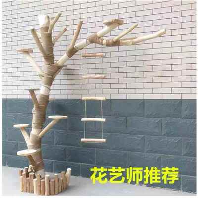 猫爬架枯树干实木树枝树杈造型树服装店橱窗装饰假树造景套装
