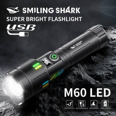 Rechargeable Outdoor Luminous Zoom Long Range Flashlight