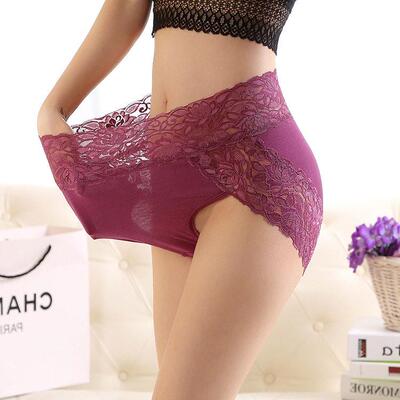 Sexy Women Lady Lace Panties High Waist Plus Size Underwear