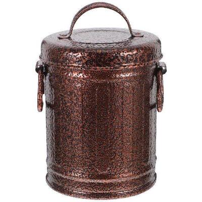 Galvanized Iron Ashtray With Lid Retro Style Small Metal