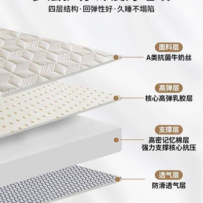 红豆乳胶记忆棉租床垫软用垫家卧室海垫学生宿舍单人房F99T7JJ7垫