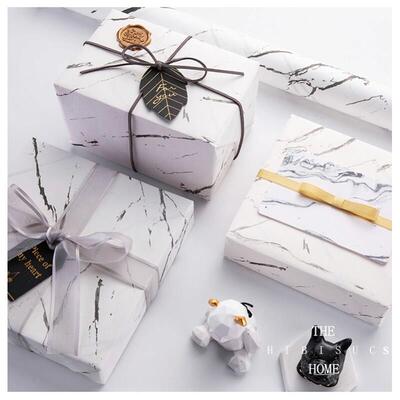 marble wrapping paper 大理石纹包装纸礼品纸套装男生男士精致