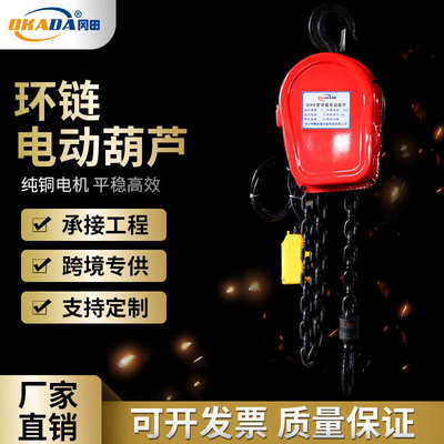 dhs环链电动葫芦DHS倒链1吨3t6m9米起重吊机380v链条 遥控电动葫