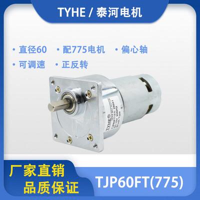 TYHE泰河电机775-TJP60FT偏心微型直流减速电机马达调速12V24V