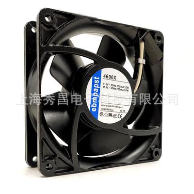 德国PAPST TYP 4600X 115V 20W 12038 12CM 全金属耐高温风机风扇