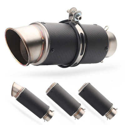 SC圆口碳纤5160口径排气管摩托车跑车改装大排量直排Z250Z800炸街