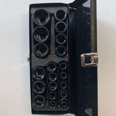 短套筒1/2件气动11111电动m扳手套筒大配六角8m-32m飞套头套筒