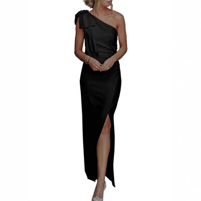 E Women'S Summer One Shoulder Long Formal Dresses Sleeveless