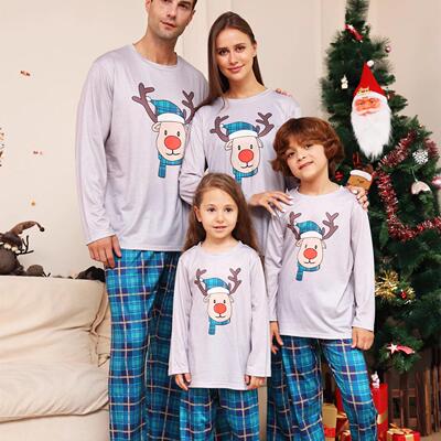 Christmas pajamas family set Xmas Couples Lovers kid pyjamas