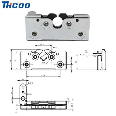 斯科内藏式搭扣 房车用按压转动式撞击门锁隐藏式重载搭扣 C9308
