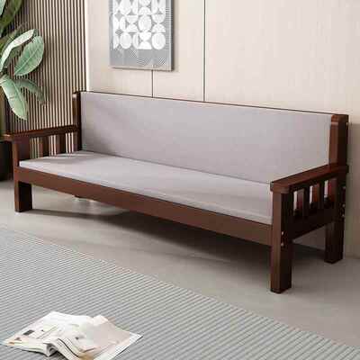 木沙发中式厅家用现代简40031客约小户人型阳台三四人出租房实靠