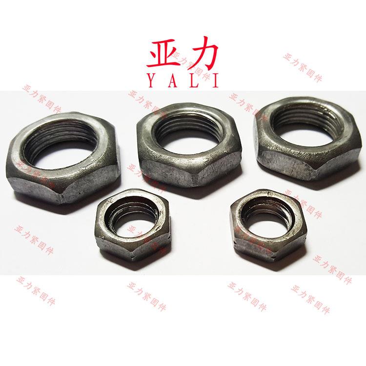 六角扁螺母GB54非标六1角薄2螺帽公制4级M本色M4M16M18M202M76924