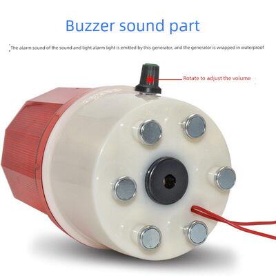 带磁铁固定旋转警示灯24v36v48v吸顶声光报警器车载频闪灯220v12v