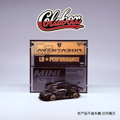 MINIGT 1087 LBWK兰博基尼埃文塔多 黑 1:64精品亚克力展示防尘盒