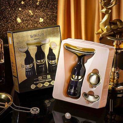 3 In 1 Face Massager Neck Facial Eye Massage Introducer Micr