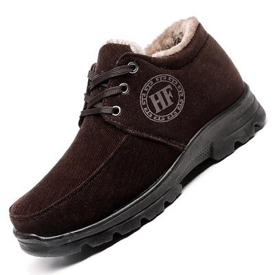 高档冬季老北京鞋布男款老爸头鞋加绒加厚爸年鞋中老防滑轻便老人