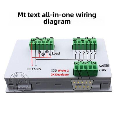 国产Plc工控板Op320一体文字显示10Mt/10Mr/20Mr触摸屏显示
