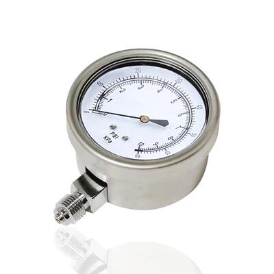 不锈钢膜盒压力表全钢微压表径向立装侧装YEB60 10PSI 69KPa