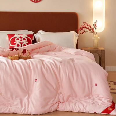 2024新婚庆被春秋被子四季结婚喜字蚕款丝冬厚被加喜保暖PIB被芯