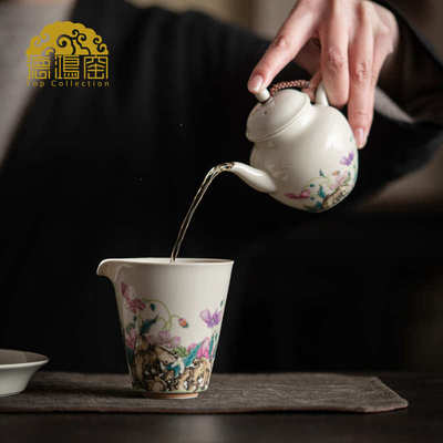 景德拟古 陶瓷小茶壶仿古单壶家用功夫茶具女士中式泡茶小号批发