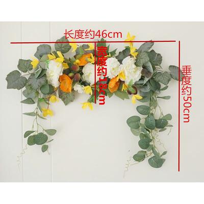 仿真门楣直花环背花门饰壁挂跨xcm-01境货源厂椅家销