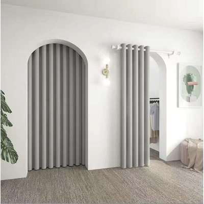 免打孔窗帘安装新款窗帘卧室遮光加厚空调挡风隔热厨房隔断门帘子