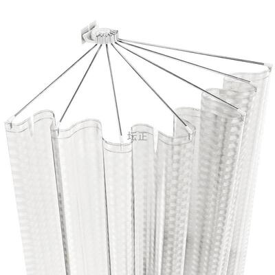 浴帘装免打孔扇形浴套帘PFP杆弧型不帘锈钢半圆浴罩角转折叠UL浴