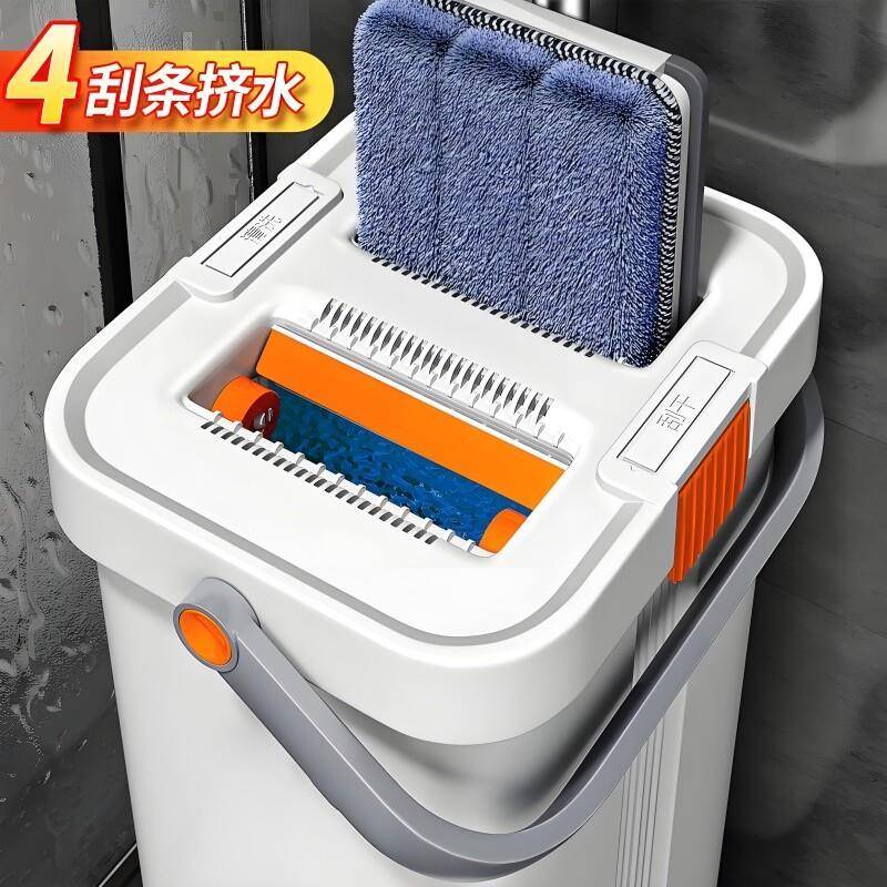 拖把家用一拖净干湿两用刮刮乐平板拖地拖不留水印懒人免手洗刮水