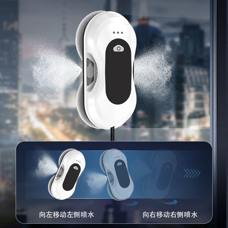 擦窗机器人全自动智能擦玻璃神器家用高层双层双盘旋转喷水擦窗机