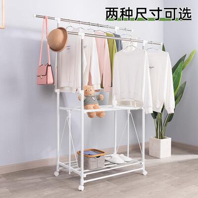 落地晾衣架台折晾叠晒免安装阳晒架0330系列伸缩家用不锈钢移动被