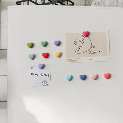 12色爱心冰箱贴磁贴黑板白板照片装饰留言磁吸扣洞洞板固定磁力贴