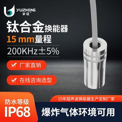 200KHz超声波换能器DYA-200-01X超声波气体流量计探头钛合金