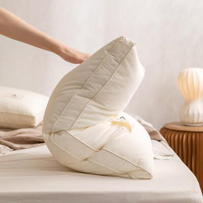 全TXA磨毛本原棉酒店枕轻盈色蓬松超细羽丝居绒枕芯枕头一棉对家