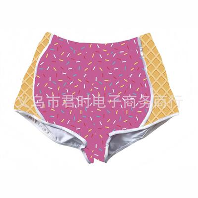 girls ice cream printed midwaist fitted shorts kids clothing
