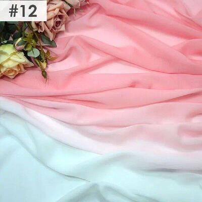 2/4/6M Ancient Style 100D Chiffon Fabric Gradient Color