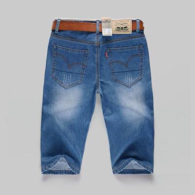 high quality male stretch denim shorts men summer half jeans