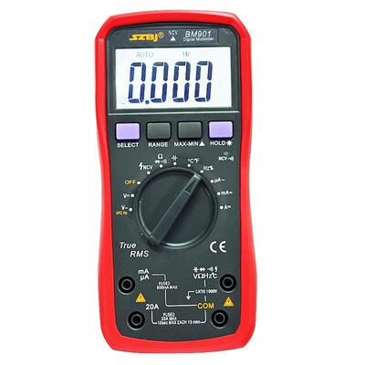 滨江BM901数字多用表过载保护三用表防烧万用表电容大屏显示屏幕