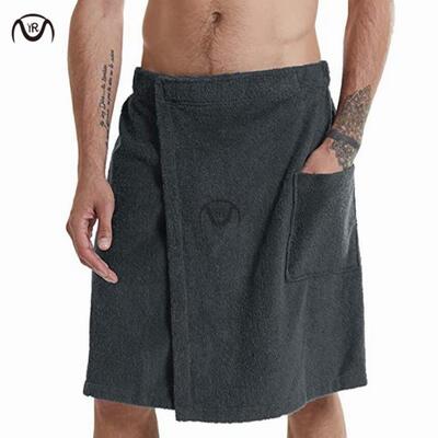 Mens soft towel comfortable bath wearable bathrobe男士浴巾