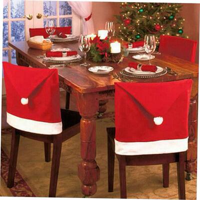 4Pcs Christmas Chair Cover Christmas Decorations For Home