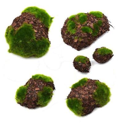6PCS/Pack DIY Garden Decoration Artificial Grass Wood Green