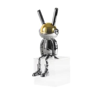 现代轻奢电镀树脂H1952A人物摆件档器人玄客机厅关高酒柜装饰品摆