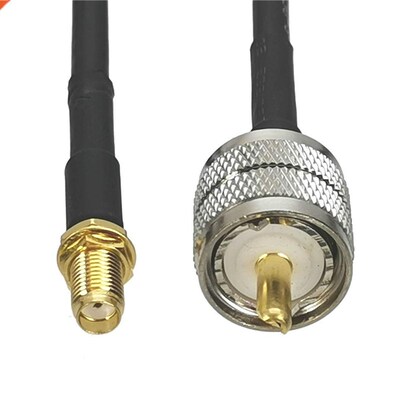 1Pcs RcG58 UHF PL259 Male Plug to SMA Female Jack Bulkhead R