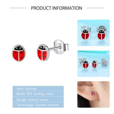 ELESHE Fashion 925 Sterling Silver Earrings Children Jewelry