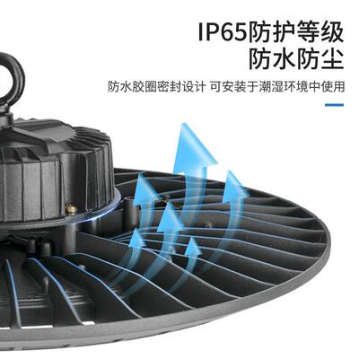 fuo矿灯防防TAM尘100W厂房工厂车间仓库天水棚照明l工ed飞碟灯