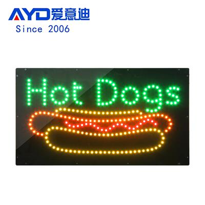 跨境广告招牌灯箱发光字橱窗门店标识灯牌LED WE DELIVER 33x81cm