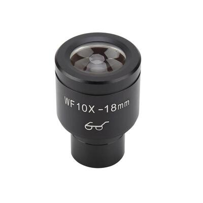生物显微镜配件广角目镜WF10X高眼点带刻度尺接口23.2mm金属镀膜