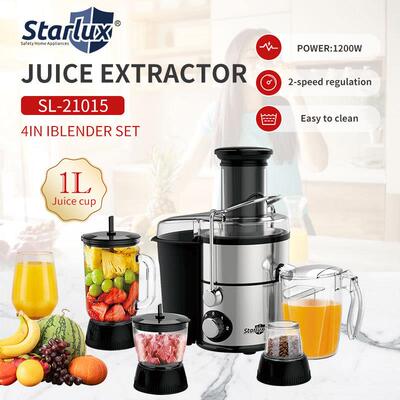 跨境家用多功能碎冰绞肉4合1不锈钢榨汁机果汁机 juice extracto