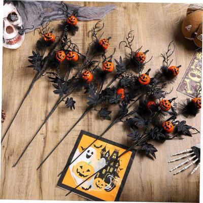 Halloween decorations Black Horror pumpkin cuttings bouquet