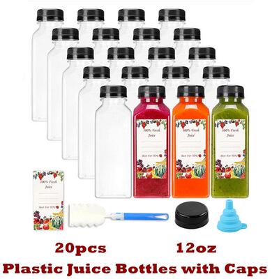 Plastic Juicing Bottles Drink Containers Drinking Beverages
