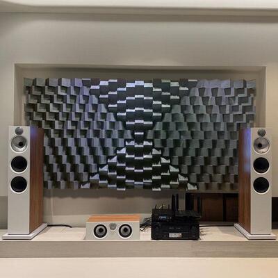 实木声学吸音板扩散板二次余数家庭影音KTV室低音陷阱扩散板